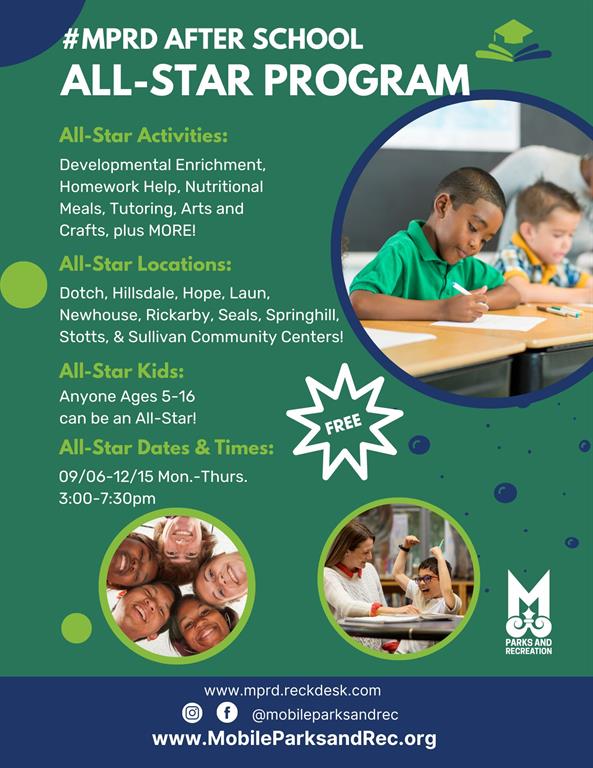 City of Mobile Parks & Recreation - Announcements